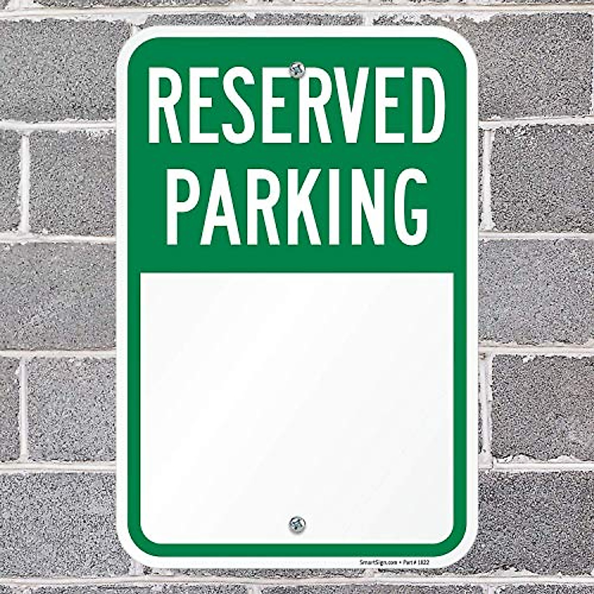SmartSign - K-5503-AL-12x18 Blank Reserved Parking Sign, Write-On Sign, 12 x 18 Aluminum, Rust-Free, USA Made 12" x 18" Non-Reflective Aluminum