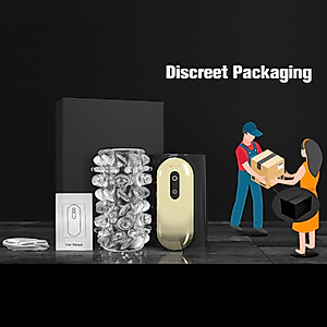 6.2'' Full-length Automatic Thrusting Rotating Male Masturbator, Adult Sex Toys, Blowjob Sex Machine Stroker Penis Vibrator, Hands Free Masturbators Pocket Pussy for Men Pleasure