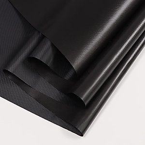 Waterproof UV Sun Protection Canvas Fabric, UPF 50+ Blackout Backing 210 Denier Canvas Fabric for Outdoor/Indoor, Awning, Tent, Sunbrella, Camping, DIY Craft, 60"Wide, Sold by The Yard(Black)