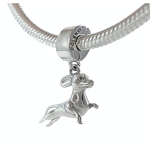 BOLENVI Dachshund Wiener Hound Dog 925 Sterling Silver Dangle Pendant X Charm Bead For Pandora & Similar Charm Bracelets or Necklaces
