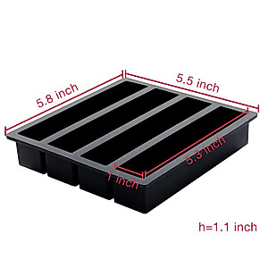 Webake Silicone Ice Cube Trays Butter Mold Set of 2, Easy Release Long Ice Cube Sticks For Cocktail and Whisky, Baking Mold For Instant Pot