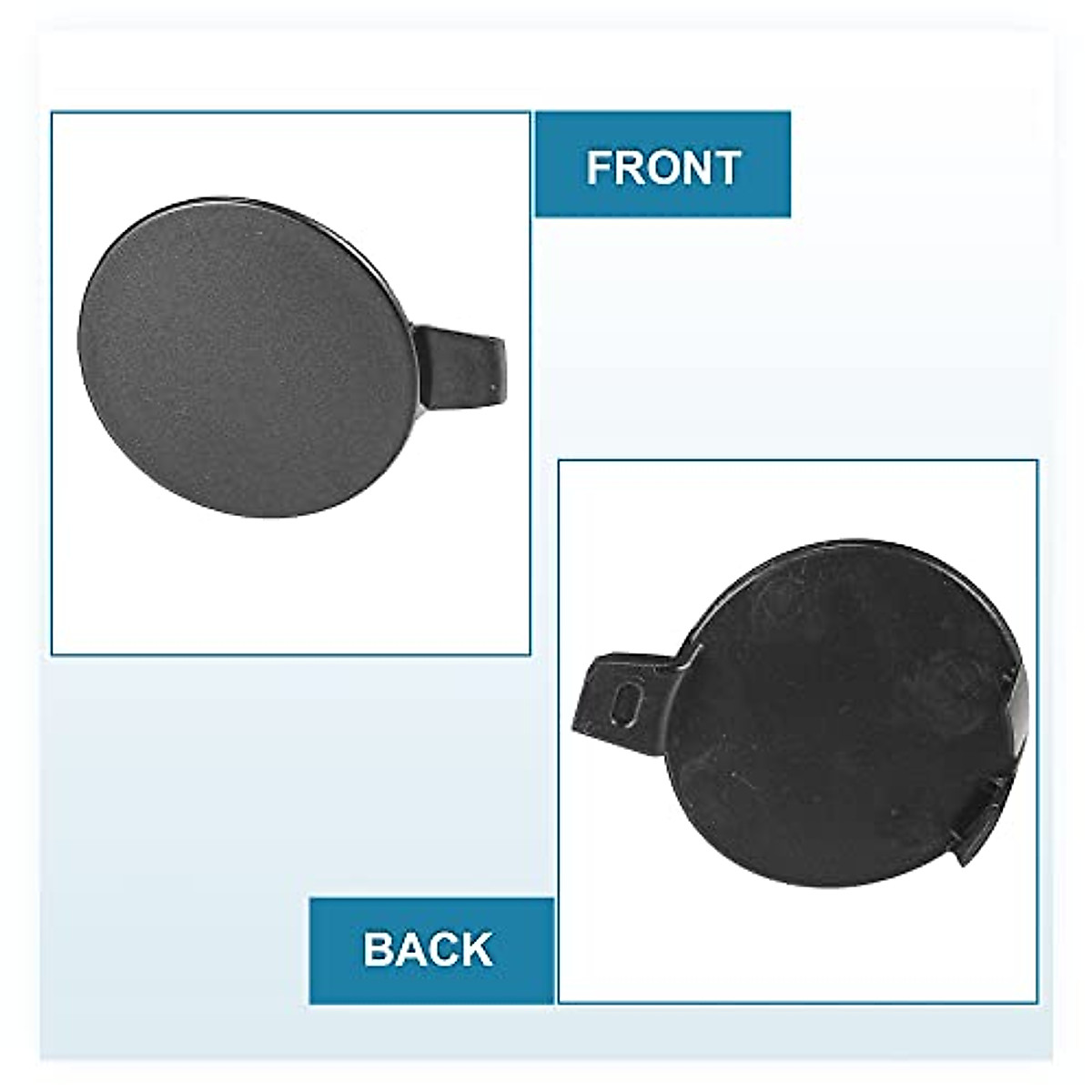 X AUTOHAUX Car Front Bumper Tow Hook Cover 1460701-00-b for Tesla Model 3 2017-2021 Tow Hook Eye Lid Cover Trailer Cap Silver Tone