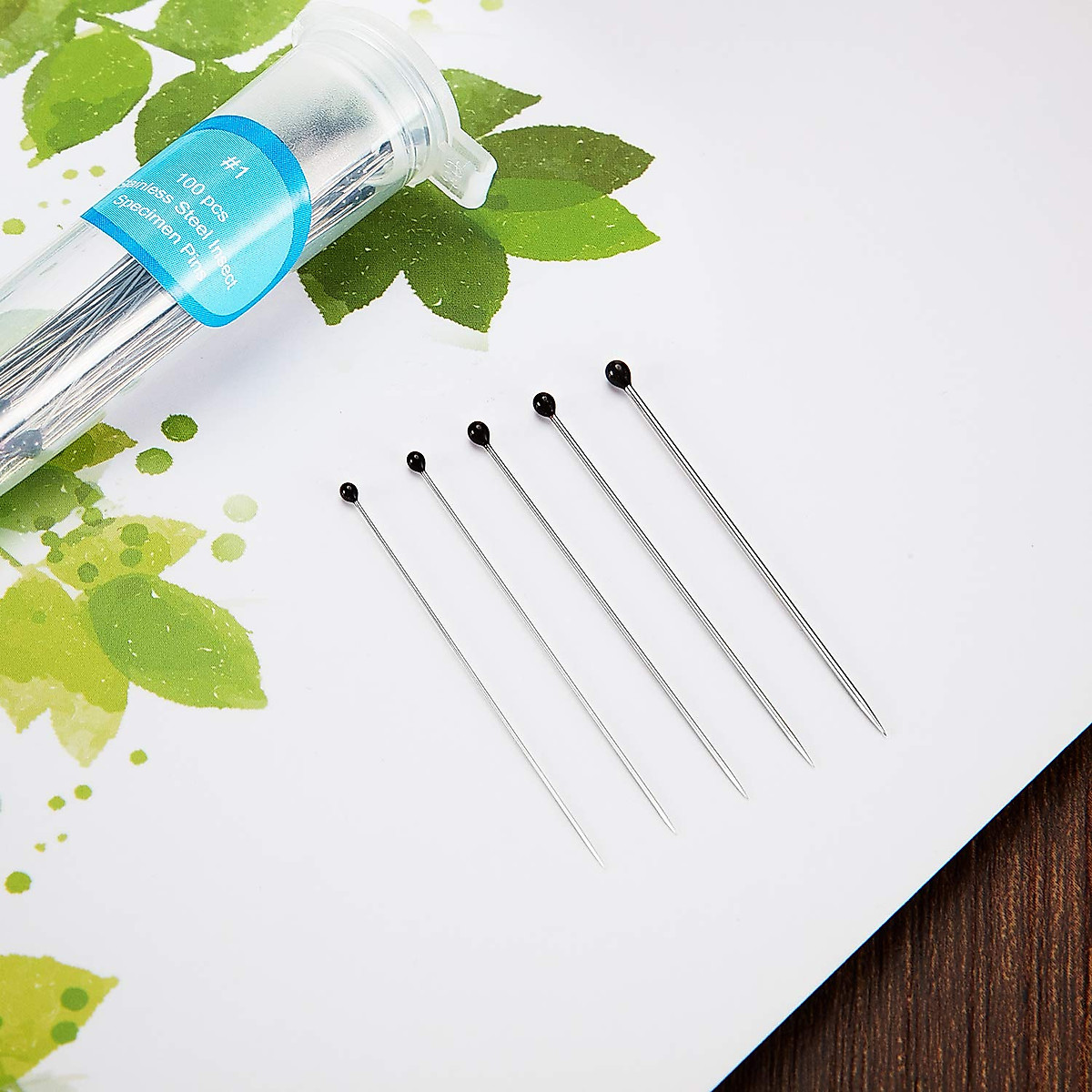 Stainless Steel Insect Pins Kit Specimen Entomology Pins Butterfly Collections Needles Variety Pack for School Lab Entomology Dissection Butterfly Collectors (500 Pieces, 5 Sizes)