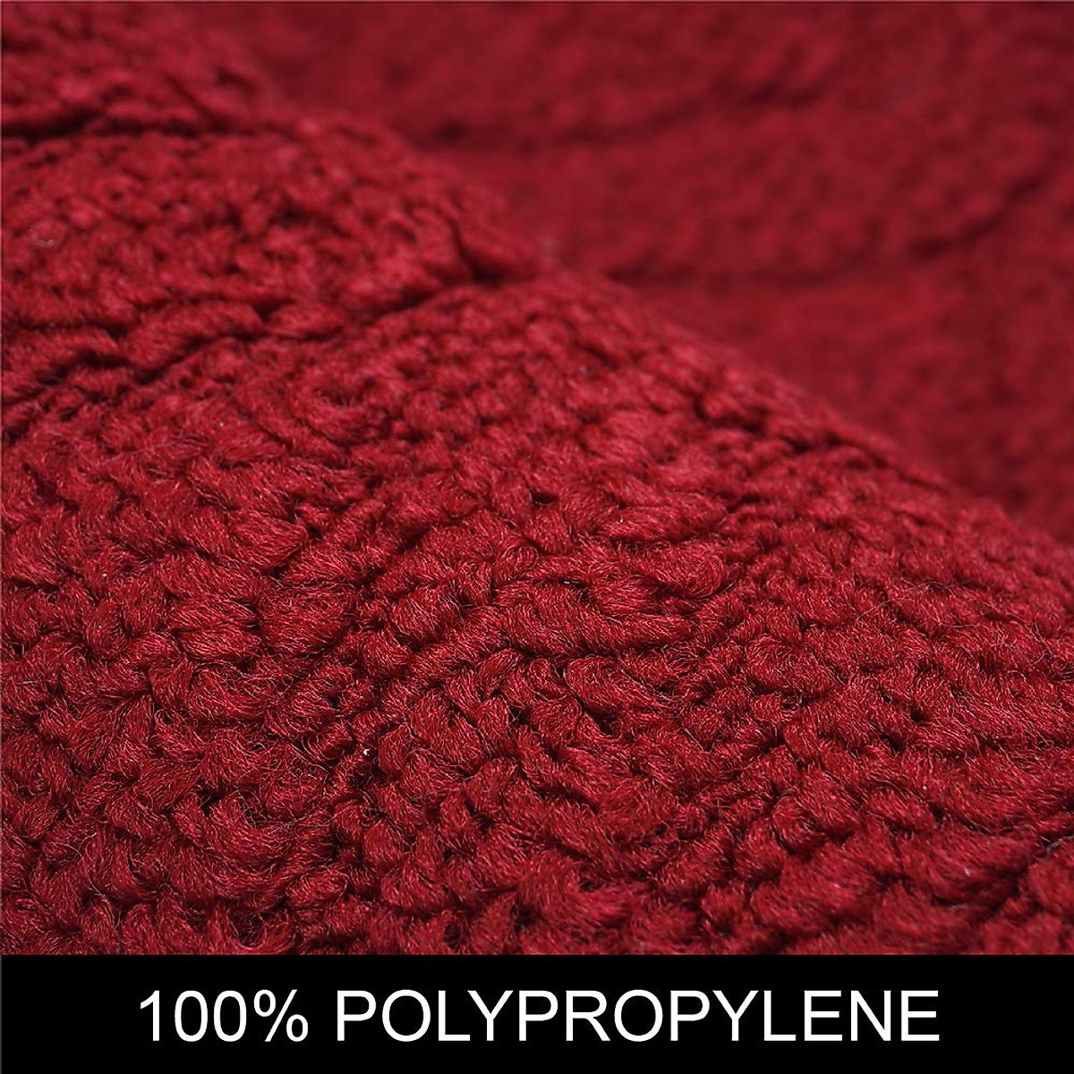 COSY HOMEER 48x20 Inch/30X20 Inch Kitchen Rug Mats Made of 100% Polypropylene 2 Pieces Soft Kitchen Mat Specialized in Anti Slippery and Machine Washable,red