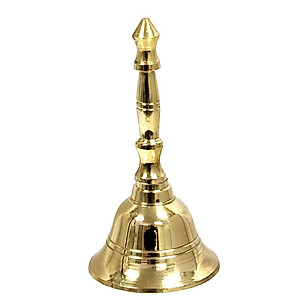 4" Hand Held Service Bell - Polished Brass 2-Pack