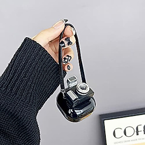 Compatible with Samsung Galaxy Buds2 pro(2022)/Galaxy Buds Live/Galaxy Buds pro/Galaxy Buds 2 Charging Box,3D Camera Can Light Up Silicone Earphone Case with Keychain