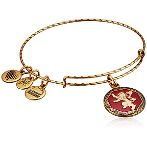Alex and Ani Replenishment 19 Women's Game of Thrones, Hear Me Roar Charm Bangle, Rafaelian Gold, Expandable