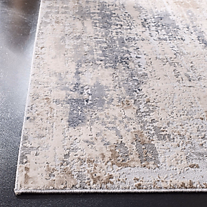 SAFAVIEH Invista Collection Area Rug - 8' x 10', Cream & Grey, Modern Abstract Design, Non-Shedding & Easy Care, Ideal for High Traffic Areas in Living Room, Bedroom (INV432A)