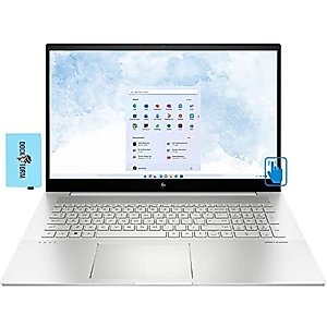 HP Envy 17t-cr00 Home & Business Laptop (Intel i7-1260P 12-Core, 32GB RAM, 1TB PCIe SSD, Intel Iris Xe, 17.3" 60Hz Touch Full HD (1920x1080), WiFi, Bluetooth, Backlit KB, Win 11 Pro) with Hub