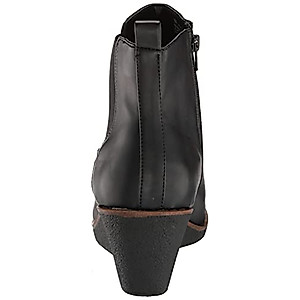 Aerosoles womens Brandi Ankle Boot, Black Pu, 6.5 US