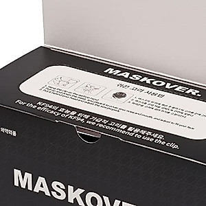 [Pack of 50] KF94 Certified MASKOVER Protective Breathable Safety Masks for Adult [Made in Korea] (Black)