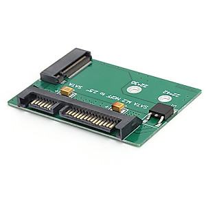 GOWENIC Adapter Card, M.2 NGFF SSD to 2.5In SATA3 Board SSD Converter Computer Hard Drive Accessories, Open Hole Design, Easy to Install and Remove, Green PCB, for PC