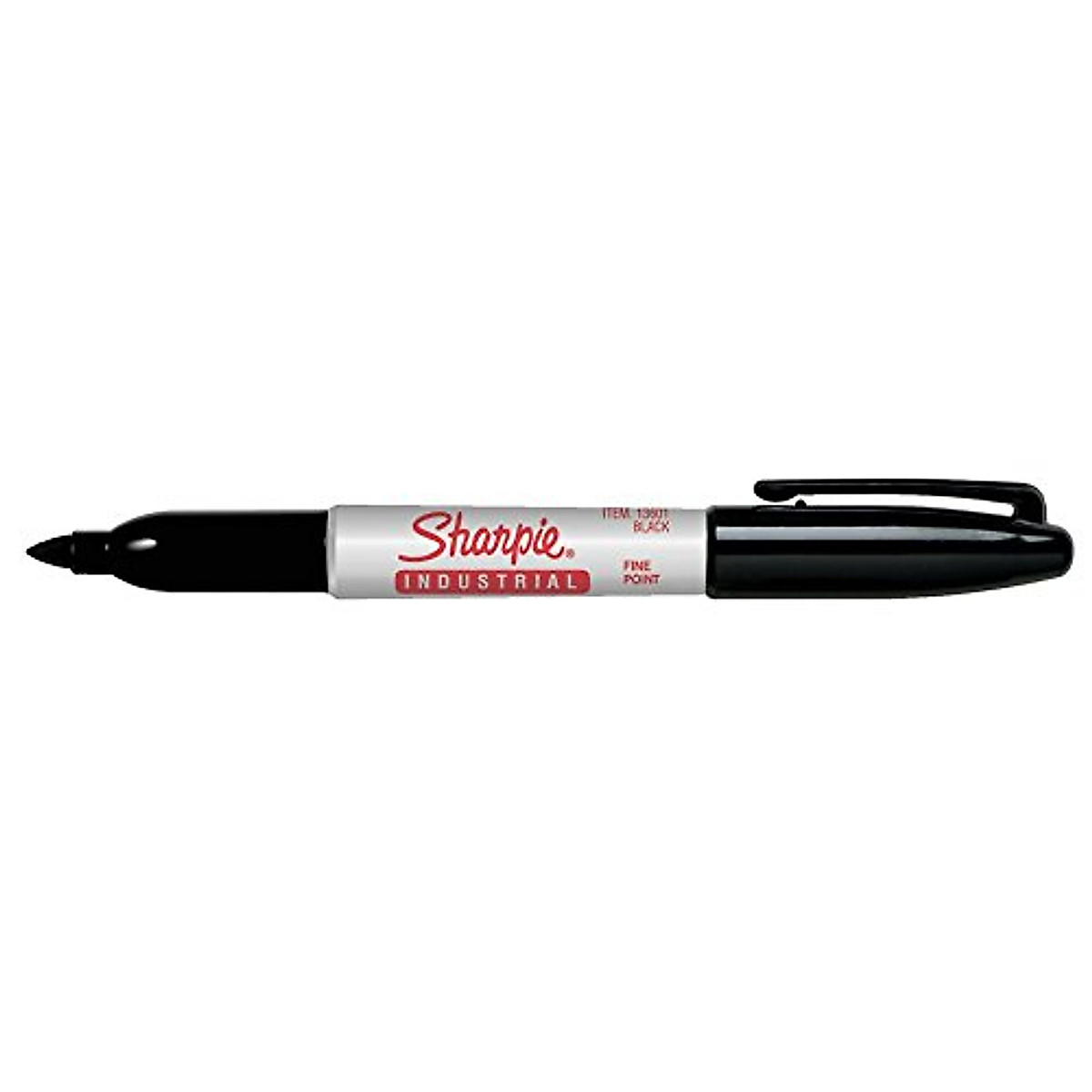 SHARPIE Industrial Permanent Markers, Fine Point, Black, Box of 12