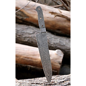 Forged Damascus Steel Chef Knife Blank Blade for Knife Making Diy Japanese Professional Kitchen Knives Blanks 15.00 Inches Jnr2031