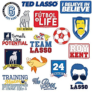Ted Lasso 50CT Sticker Pack Large Deluxe Stickers Variety Pack - Laptop, Water Bottle, Scrapbooking, Tablet, Skateboard, Indoor/Outdoor - Set of 50