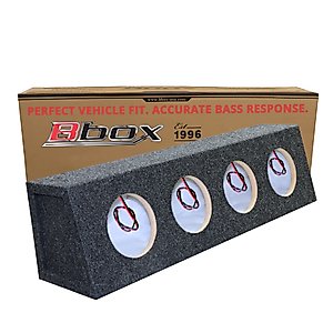 Atrend Bbox Pro Audio Tuned 4 Way 6.5 Wedge Shape Car Speaker Boxes & Enclosures-Speaker Box for Great Sound Quality for Home & Vehicle-Push and Insert Speaker Terminals - Four way 6.5 Speaker Boxes