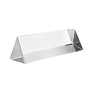 Equilateral Prism, 3" (75mm) Length, 1" (25mm) Faces - Triangular - Optical Quality Glass - Excellent for Physics, Light Refraction & Wavelength Experiments, Photography - Eisco Labs