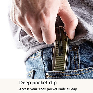 CIVIVI Elementum Green G10 Handle Bundled with New Blue G10 Handle Version, Great EDC folding Knife Companion