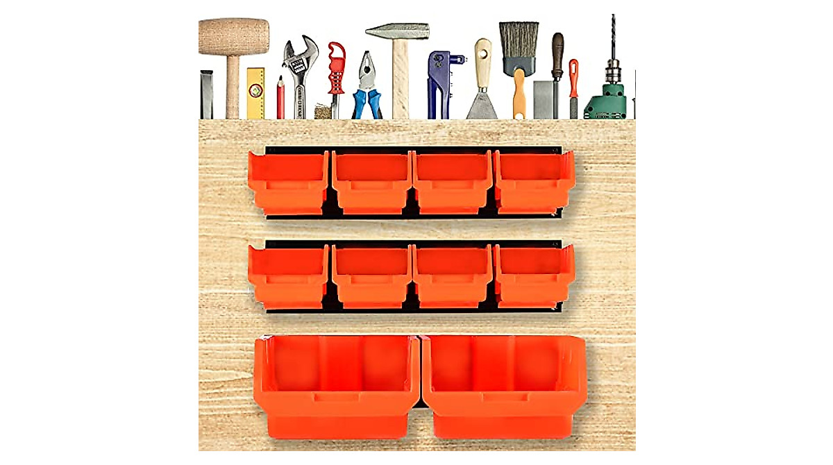 Wallmaster Wall Mounted Storage Bins - Organize Your Workspace