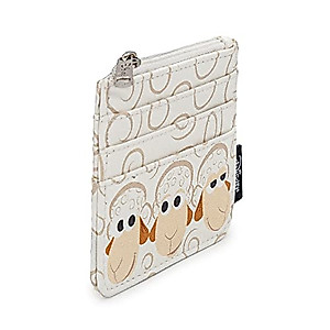 Buckle Down Disney Wallet, Id Zip Top, Pixar, Toy Story 4 Sheep Trio Billy Goat and Gruff Pose, White, Vegan Leather