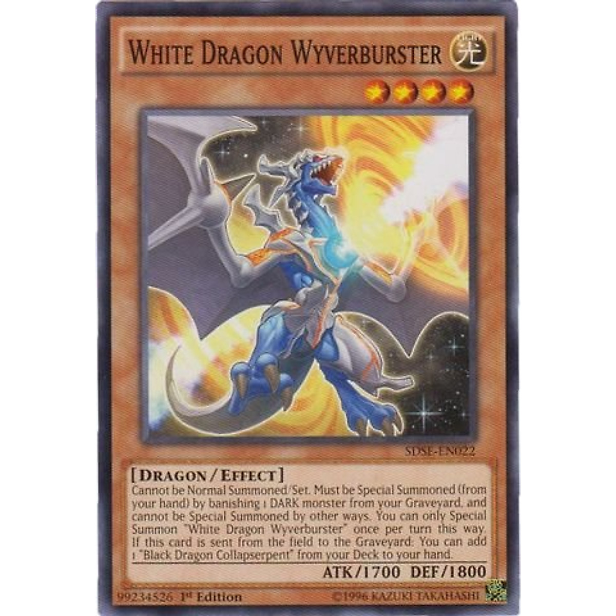 Yu-Gi-Oh! - White Dragon Wyverburster (SDSE-EN022) - Structure Deck: Synchron Extreme - 1st Edition - Common