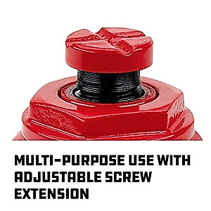 Powerbuilt Heavy Duty 4-Ton Bottle Jack, 8000-Pound Capacity Hydraulic Car Lift, Vehicles, Trucks, Red 640905