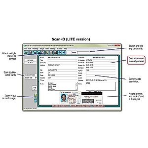 Medical Insurance Card and ID Card Scanner (w/Scan-ID LITE, for Windows)