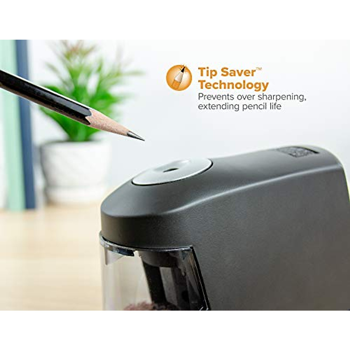 Bostitch Battery Desktop Pencil Sharpener, Black (02697)