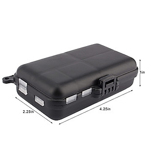 Yosoo Portable Fishing Tool Fishing Tacke Fish Lure Spoon Hook Bait Tackle Waterproof Storage Box Case Holder Container With 9 Compartments For Fishing Accessories Tool Black