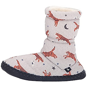 Joules Boy's Slipper Socks, Grey Tigers