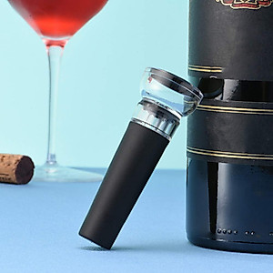 Hemoton 6pcs/ set Kitchen Stainless Steel Wine Bottle Collars Wine Drip Ring Wine Cork Stopper Wine Pourer Aerator