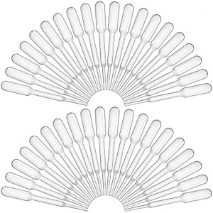 BronaGrand 200 Pieces Graduated Transfer Pipettes Plastic Eye Dropper Disposable Essential Oils Pipettes,Clear,Capacity 0.2ml