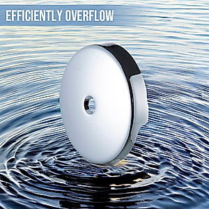 UNI-DRAIN Bathtub Drain Overflow Face Plate One/Single Hole Matching 3 Screws Tub Drain Overflow Plate (Chrome)