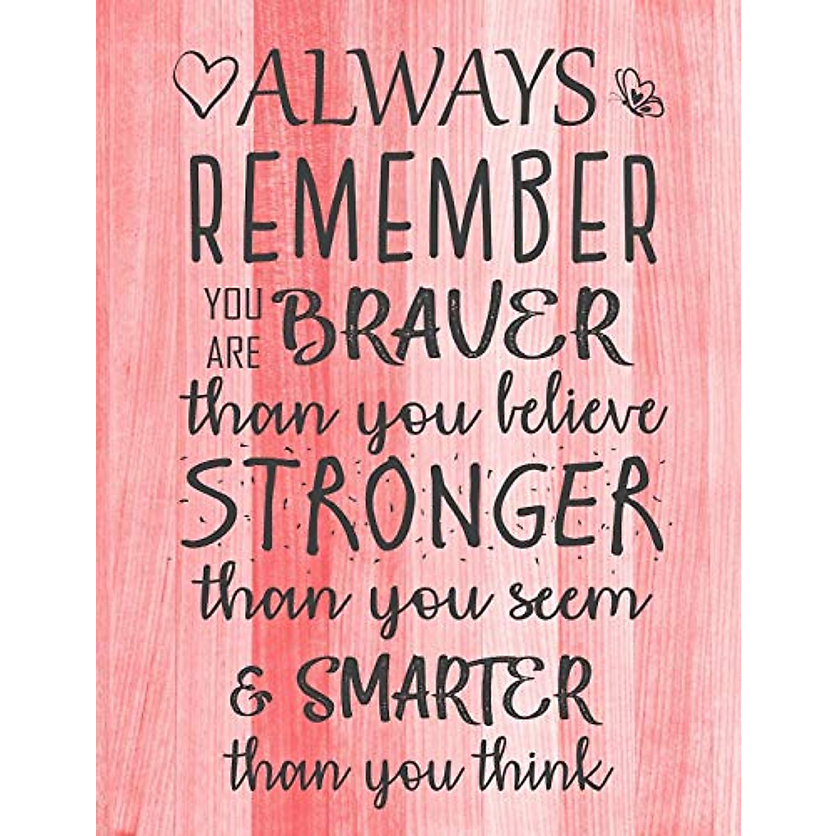 Always Remember You are Braver than you believe - Stronger than you seem & Smarter thank you think: Inspirational Journal - Notebook to Write In for ... Journals - Notebooks for Women & Girls)