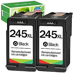 Limeink Remanufactured Ink Cartridges Replacement for PG-245XL High Yield for Pixma iP2820 MG2420 MG2520 MG2920 MG2924 MG2922 MX492 Shows Accurate Ink Level (2 Black)