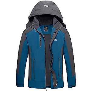 Diamond Candy Men's Waterproof Rain Jacket with Hood Lightweight Raincoat Outdoor Windproof Windbreaker for Hiking Travel