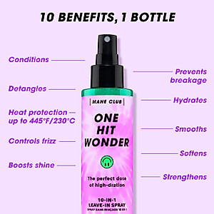 MANE CLUB One Hit Wonder 10-in-1 Leave-In Spray, cruelty free, vegan, no sulfates or parabens, 5.3 Oz
