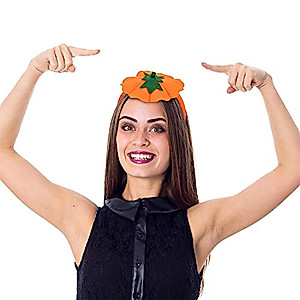 WILLBOND 2 Pieces Halloween Pumpkin Headbands Pumpkin Hair Hoops Pumpkin Hair Band Halloween Costume Party Headwear Accessory