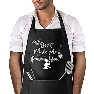 BBQ Grill Aprons for Men&Women- Funny Aprons for Mom Dad Friend Professional Cooking Apron One Size Fits All Best for Cooking BBQ Baking Gardening Grilling