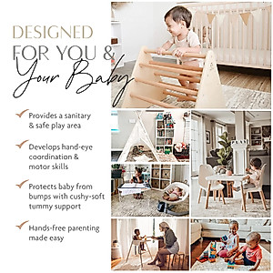 Famokids - Baby Play Mat, Tummy Time Mat, Soft & Comfortable Foam Play Mat for Baby, Interlocking Foam Mat, Non-Toxic & Waterproof Mat, Small, 4 x 4 ft, Moonstone (Grey)