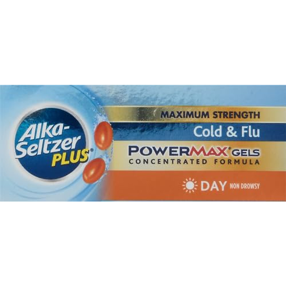 Alka-seltzer Plus Cold & Flu, Power Max Cold and Flu Medicine, Day, For Adults with Pain Reliver/Fever Reducer, Cough Suppressant, Nasal Decongestant, 24 count