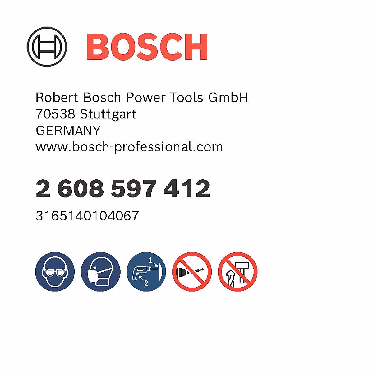 Bosch 2608597412 Formwork Drill Bit SDS+ 22mmx15.75In