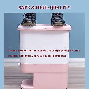 Creamoon WAQIA Rice Bucket Rice Storage Box Large Sealed Grain Container Grain Storage (pink)