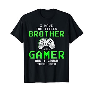 Funny Gaming Brothers Tee - Gamer Gifts for Teen Boys Short Sleeve T-Shirt