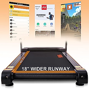 HUAGEED Treadmill for Home with 15% Auto Incline, 0.5-10 MPH Speed, Foldable Treadmills with APP, Speaker, 18" Wide Belt, 15 Programs, Smart Running Machine for Apartment Walking and Jogging, 2.5HP