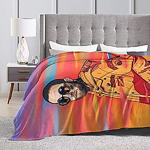 PYOWlljj M-ac Rapper Miller Super Soft Micro Fleece Blanket Home Decoration Warm Flannel Blanket 50 inch x40 inch , Black