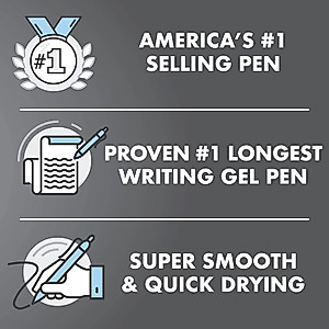 Pilot G2 pens retractable Gel Roller ballpoint 0.38 pt Black & Blue Bundle, (Pack of 6)