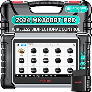 Autel MaxiCOM MK808BT PRO Scanner: 2024 Full Bidirectional Tool Level-up of MK808S MX808S MK808Z MK808, OS 11, 4G+64G 2.4G&5G WIFI, Active Test, 28+ Service, All Sys Diagnostics AutoAuth BT506 Support