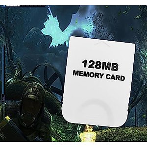 Hyamass 128MB(2043 Blocks) High Speed Gamecube Storage Save Game Memory Card Compatible for Nintendo Gamecube & Wii Console Accessory Kits - White