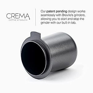 Crema Coffee Products | 54mm Dosing Cup | Black | 100% Stainless Steel with Non-Stick Food Grade Coating | Espresso Coffee Dosing Cup | Fits 54mm Breville Portafilters
